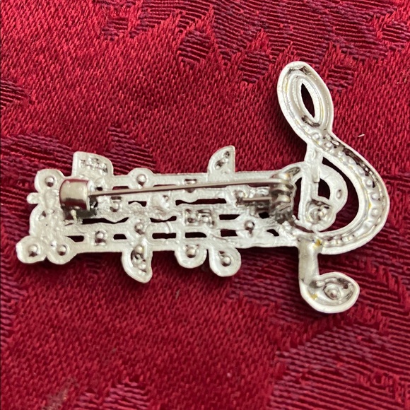 Jewelry | New Silver Tone Alloy Music Note Broach | Poshmark